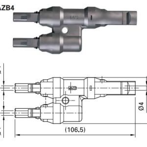 Staubli Multi-Contact 32.0018 MC4 Branch Connector PV-AZB4 (1M2F ...